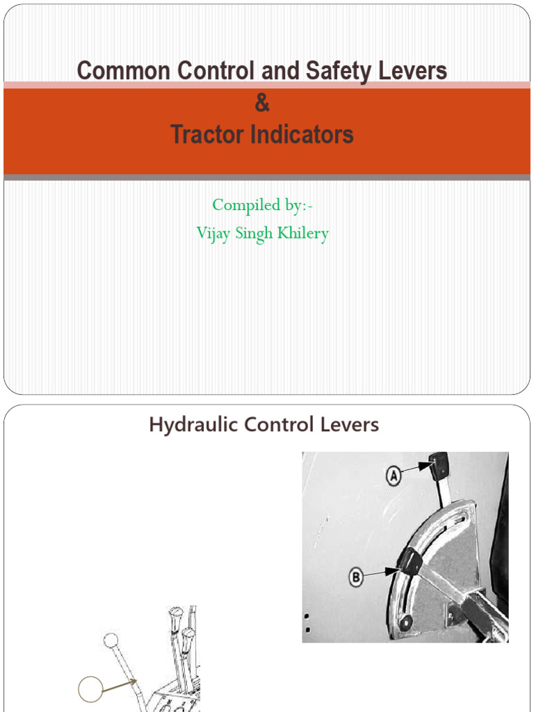 Tractor Hydraulic Control Levers Guide | PDF | Tractor | Mechanical ...