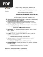 Medical Terminology Suffixes Explained | PDF | Adjective | Noun