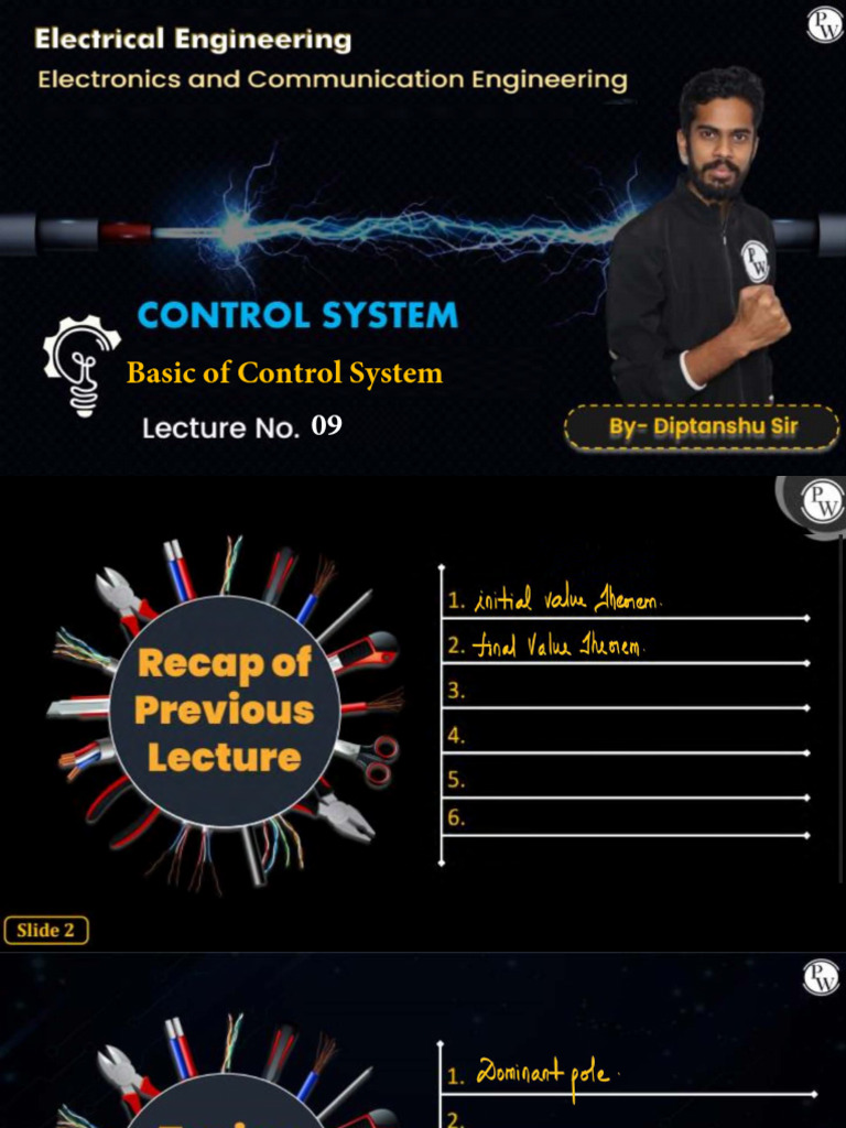 Basic of Control System 09 - Class Notes (By Diptanshu Sir) | PDF