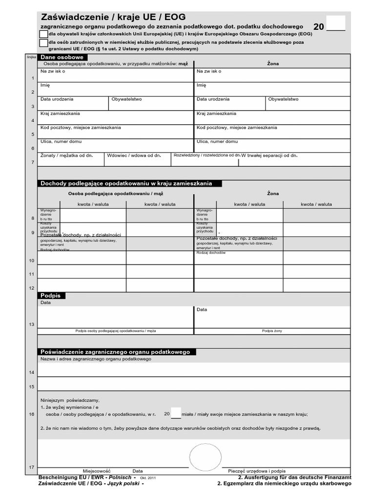 Druk EUEOG Zaswiadczenie PDF | PDF