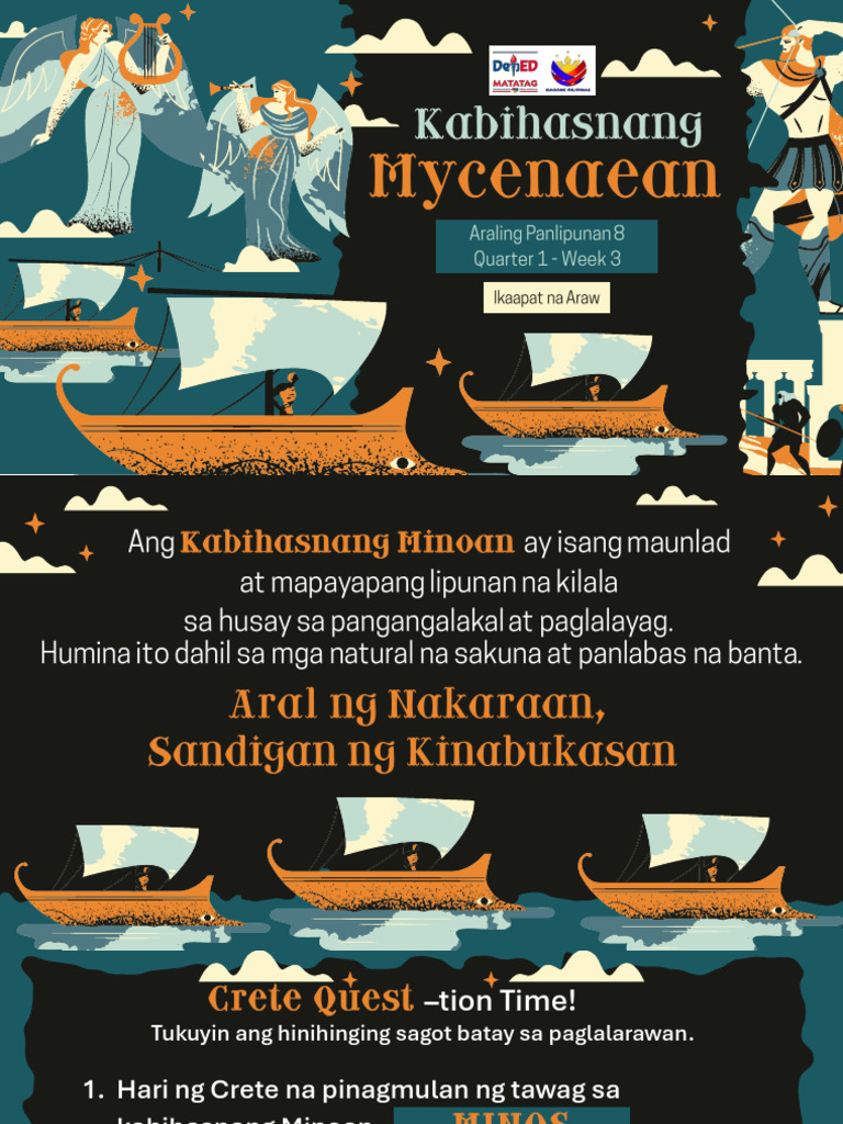 AP8 Q1 Week 3 4 Kabihasnang Mycenaean | PDF