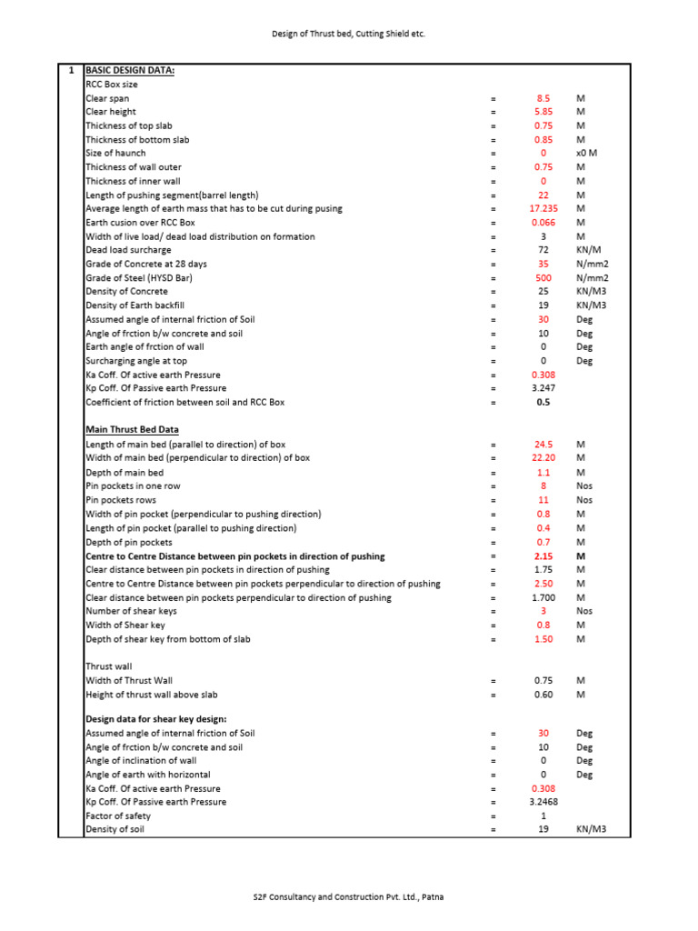 Thrust Bed Design Specifications | PDF | Mechanical Engineering | Mechanics