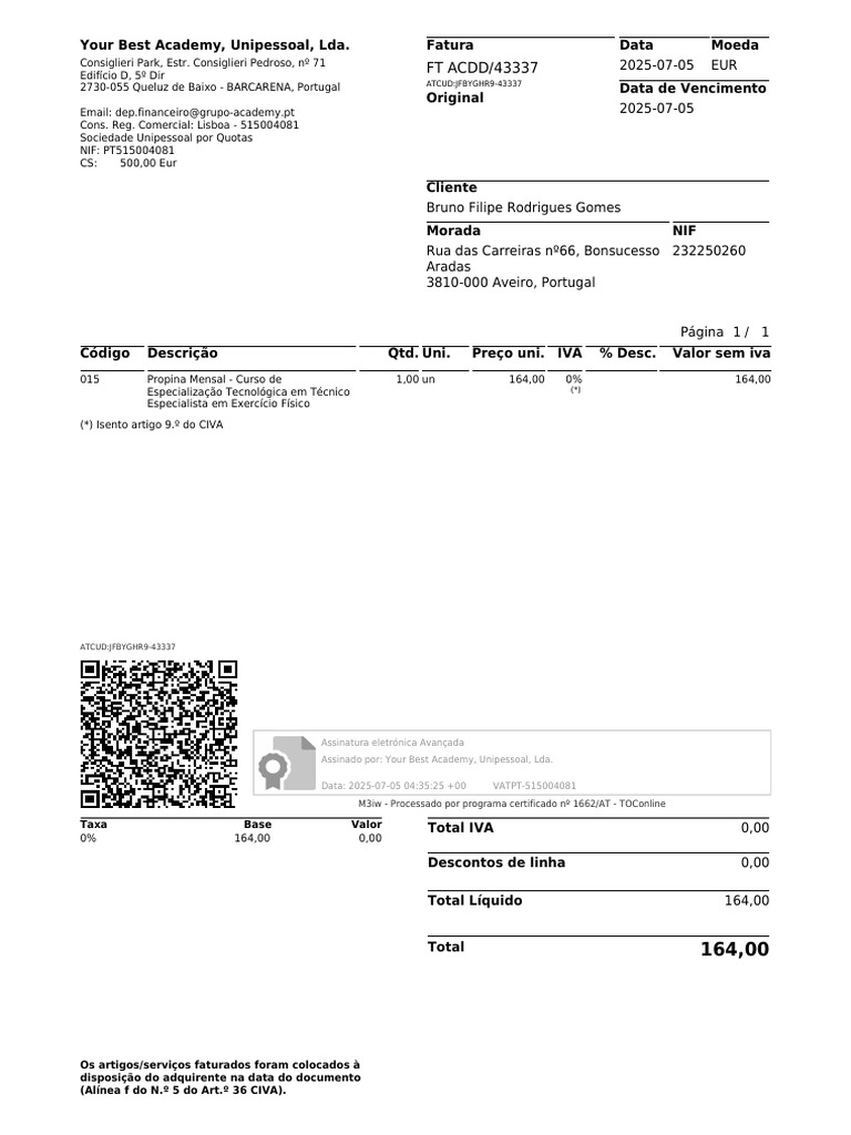FT Acdd - 43337 | PDF | Imposto sobre Valor Agregado (IVA) | Business
