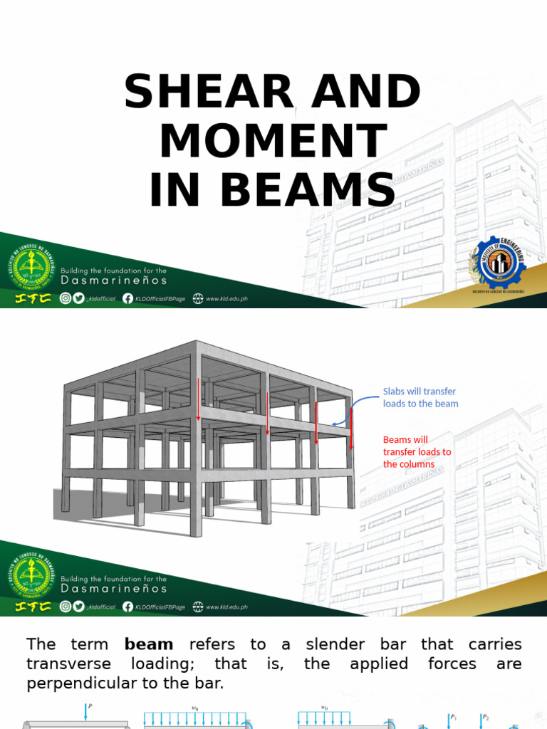 Shear and Moment in Beams | PDF | Beam (Structure) | Bending