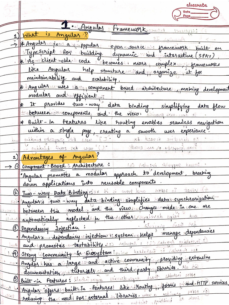 Angular Revision Notes 1 (Gaurav) | PDF