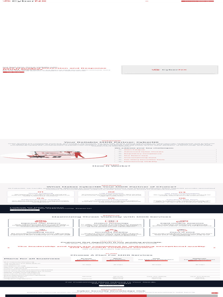 MDR Services - 24x7 Managed Detection and Response | PDF | Computer Security | Security
