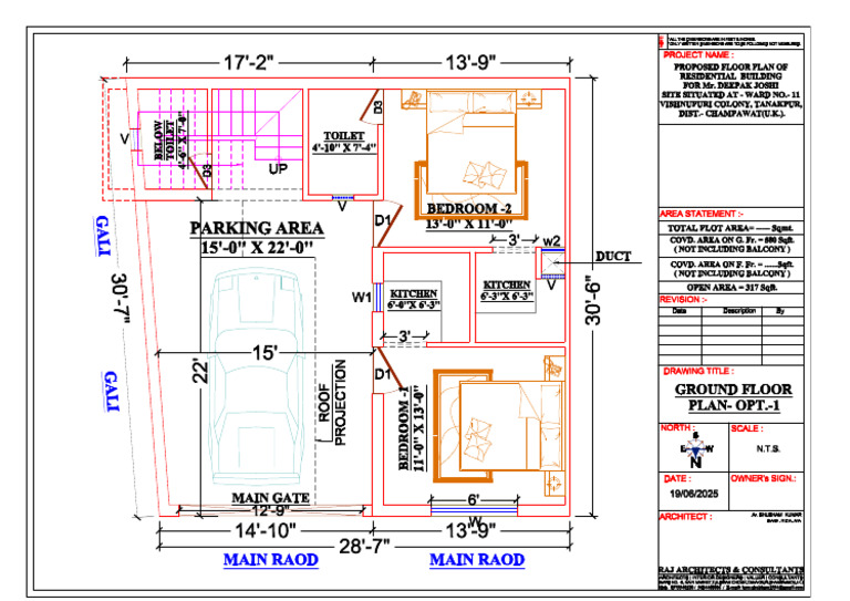 Mr. Deepak Joshi Ground Fr. Plan, Opt.-1 | PDF