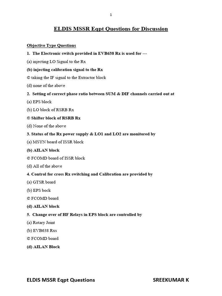 ELDIS MSSR Equipment Overview and Functions | PDF | Wireless | Radio ...