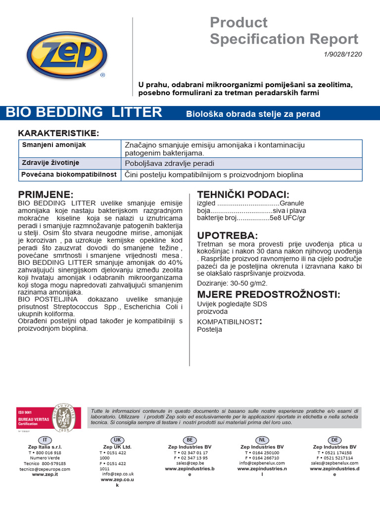 9028 Bio Bedding Litter PSR HR | PDF