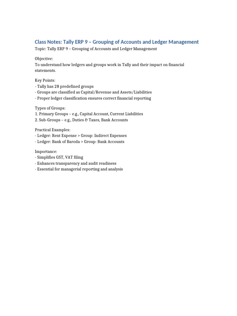 Tally Revised Document 2 | PDF