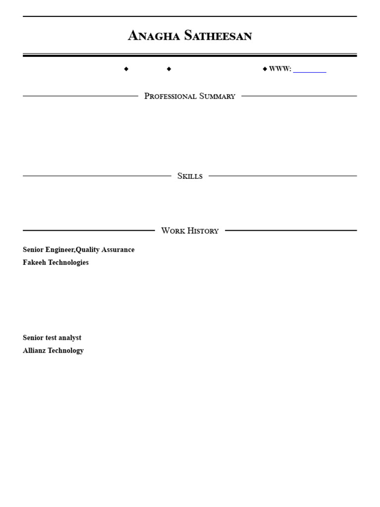 Senior Test Analyst with Automation Expertise | PDF | Software ...
