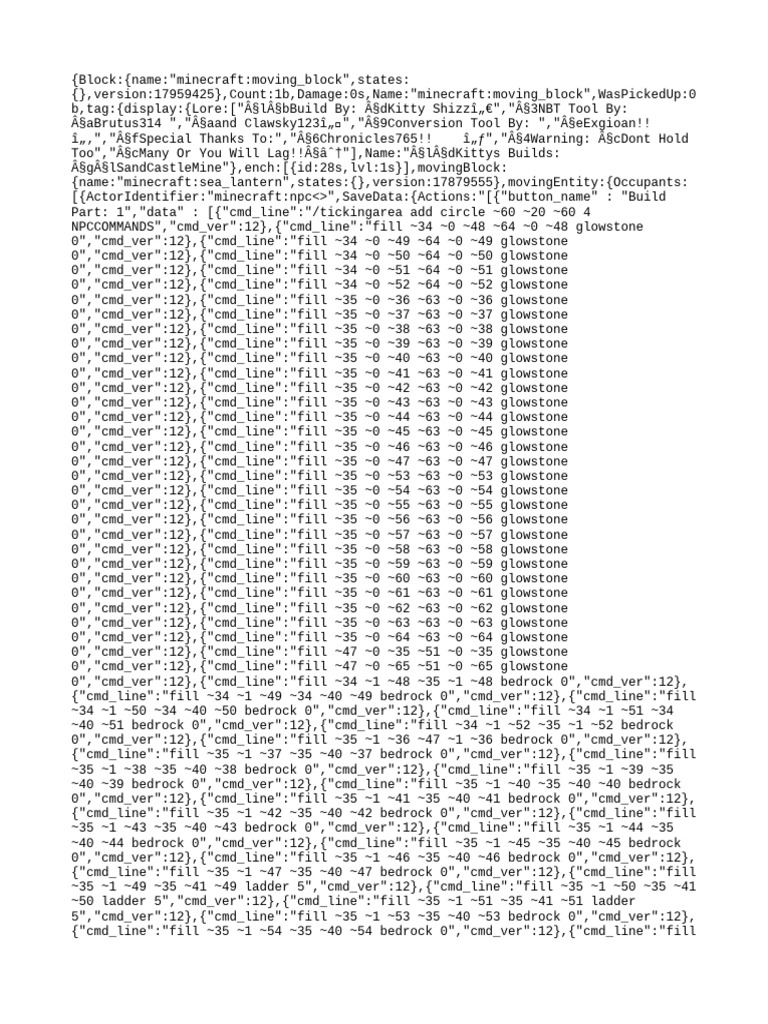 Horion Kittys SandCastleMine Build | PDF | Minecraft