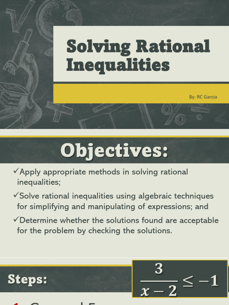 Solving Rational Inequalities | PDF