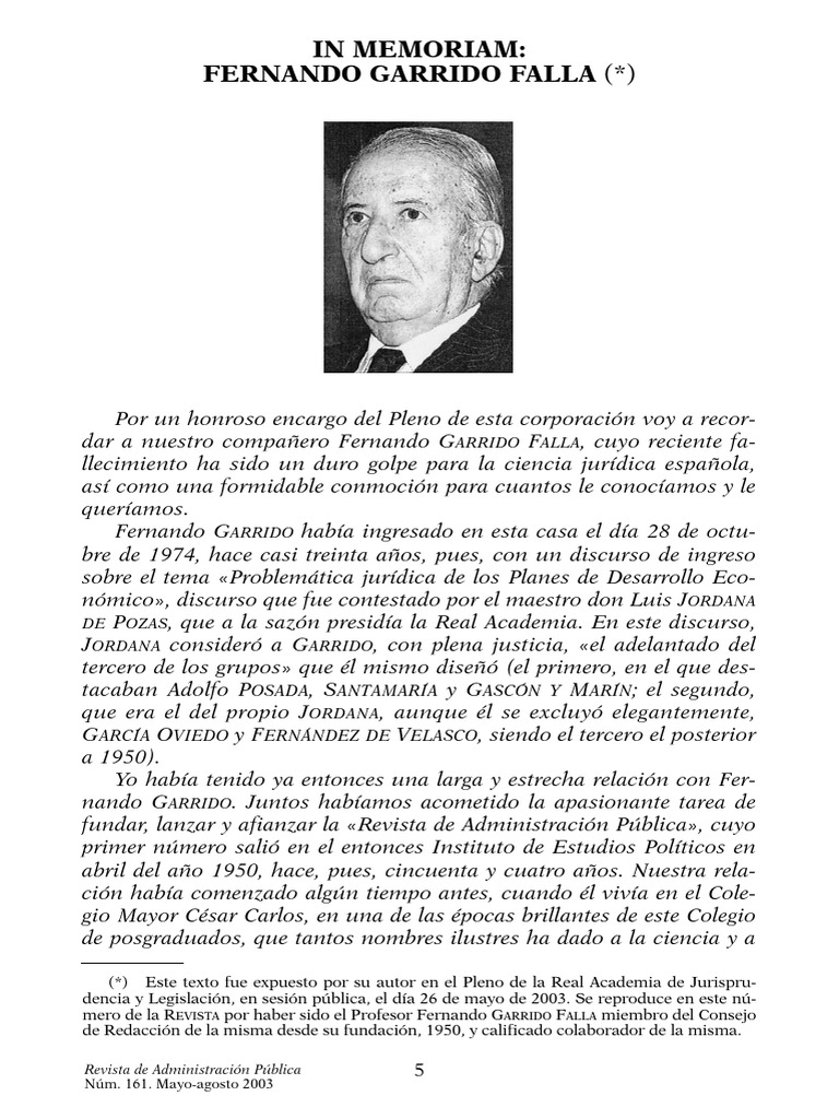 Homenaje a Fernando Garrido Falla | PDF | Constitución | Justicia