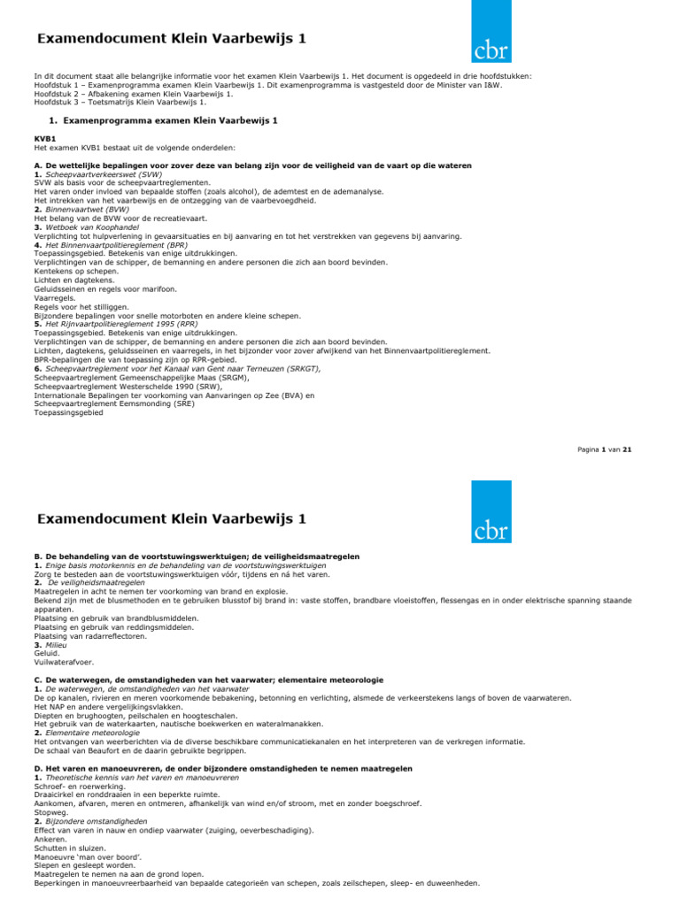Examendocument KVB1 | PDF