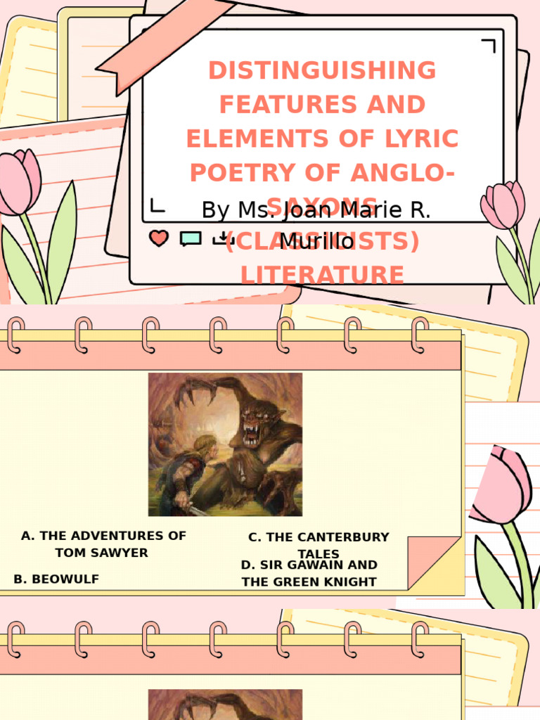 Anglo-Saxon Lyric Poetry Features | PDF | Beowulf | Geats