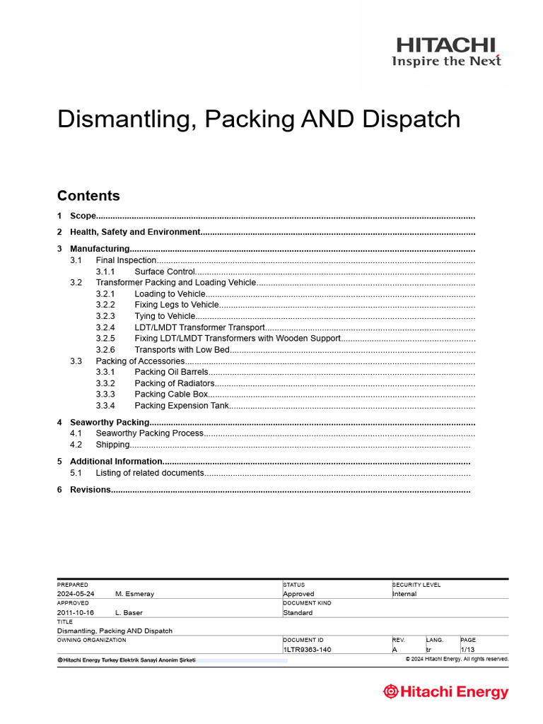Seaworthy Transformer Packing Guide | PDF | Crane (Machine) | Vehicles