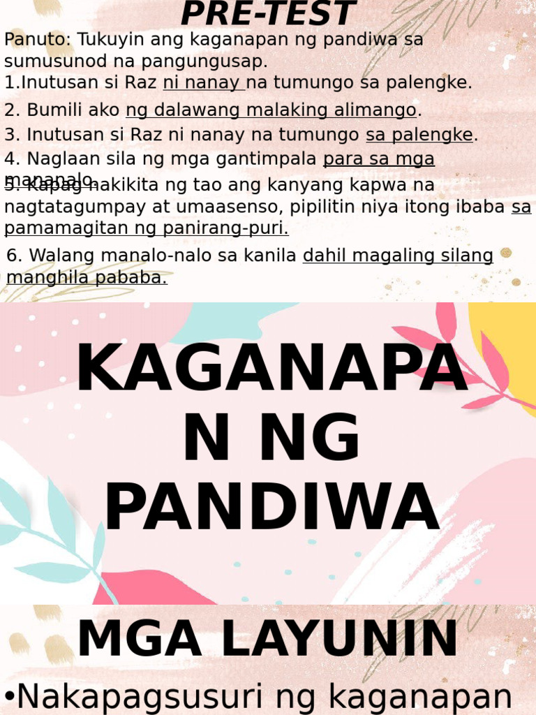 Kaganapan NG Pandiwa | PDF