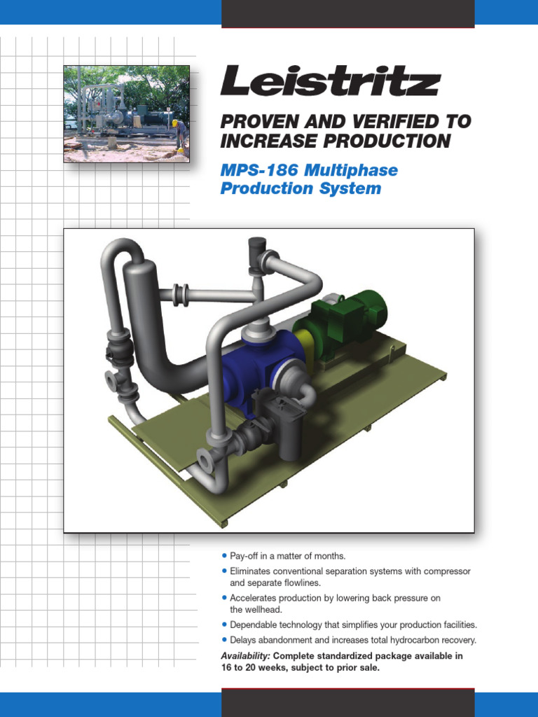 MPS-186 Multiphase Production System | PDF | Pump | Gas Technologies