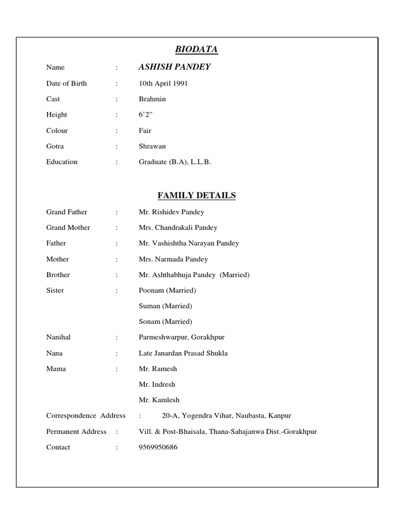 Ashish Pandey: Biography and Family Details | PDF