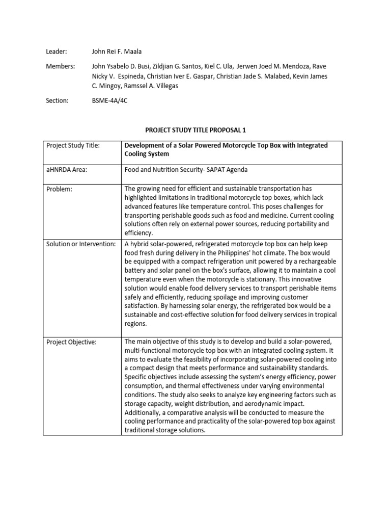 BSME 4A 4C Development of A Solar Powered Motorcycle Top Box With Integrated Cooling System ...