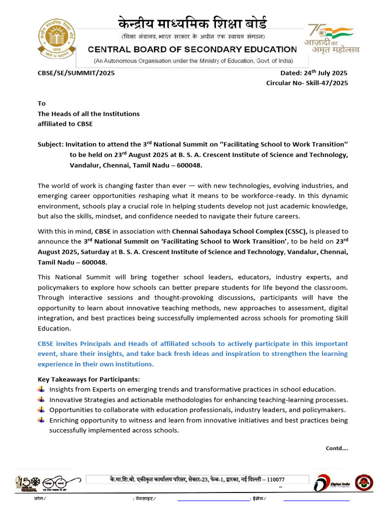 Invitation FSWT 29072025 | PDF | Learning
