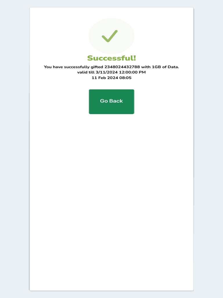You Have Successfully Gifted 2348024432788 With 1 | PDF