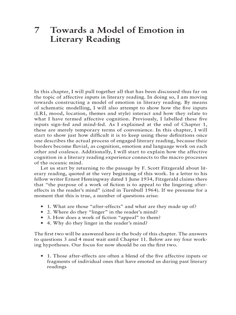 Emotion Model in Literary Reading | PDF | Affect (Psychology) | Emotions