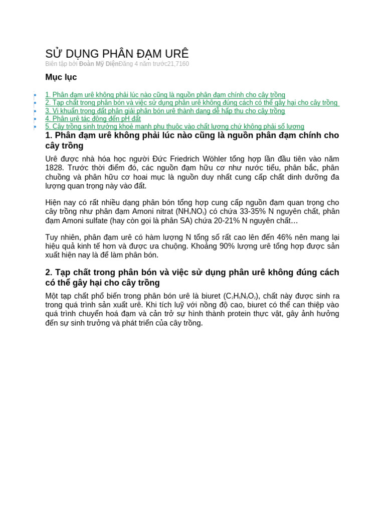 S D NG Phân Đ M Urê | PDF