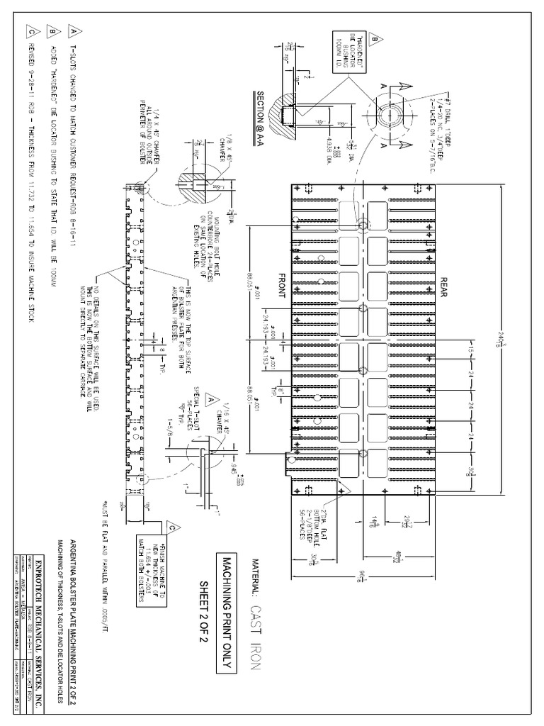 Argentina Bolster Plate Machining 2 of 2 | PDF