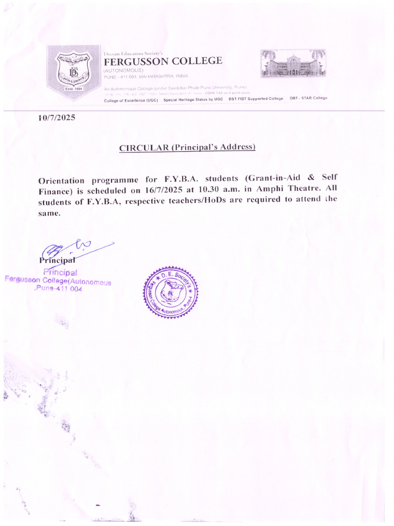 Orientation FYBA | PDF