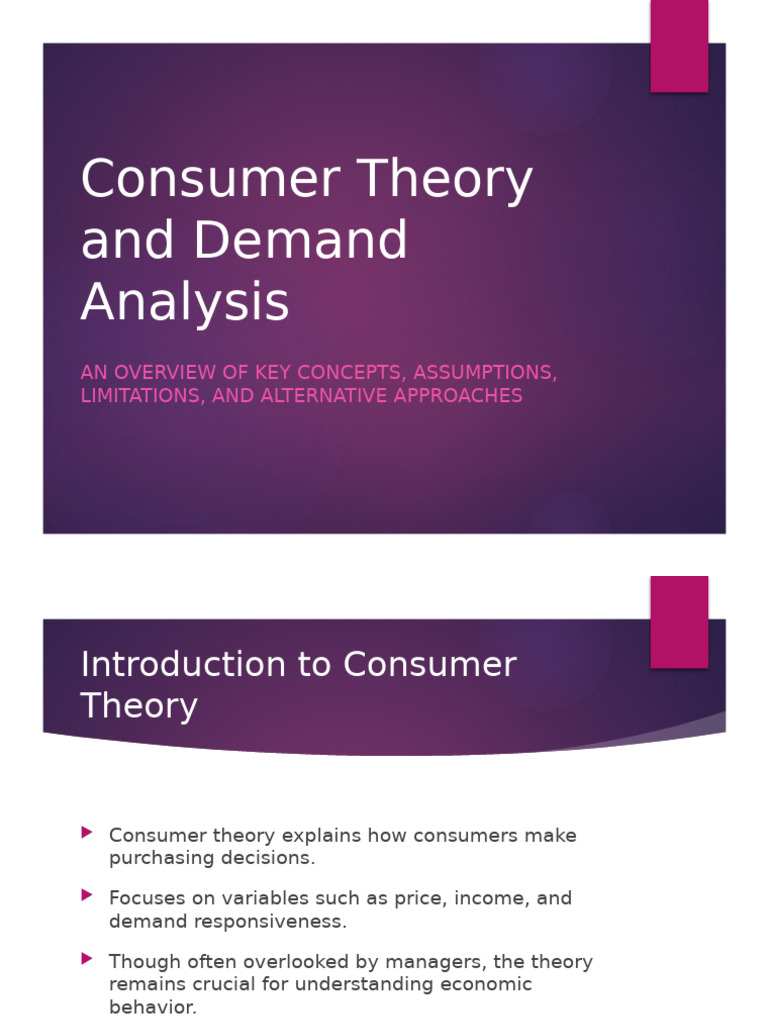 Consumer Theory Professional Presentation With Example | PDF | Utility ...