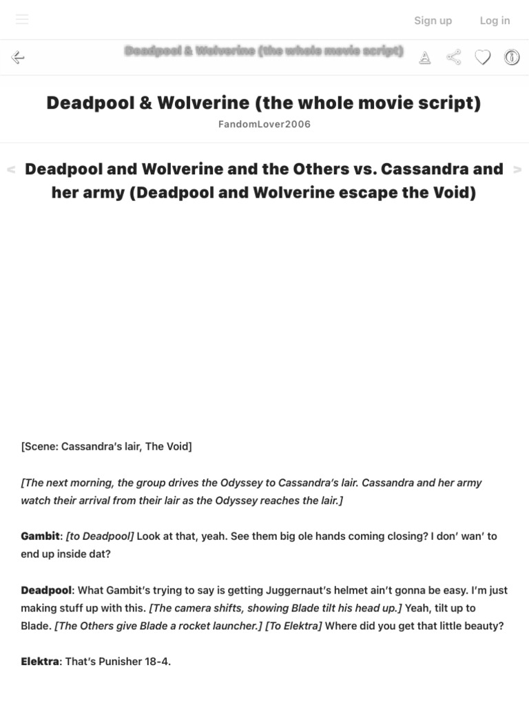 Deadpool 3 Scene 12 | PDF