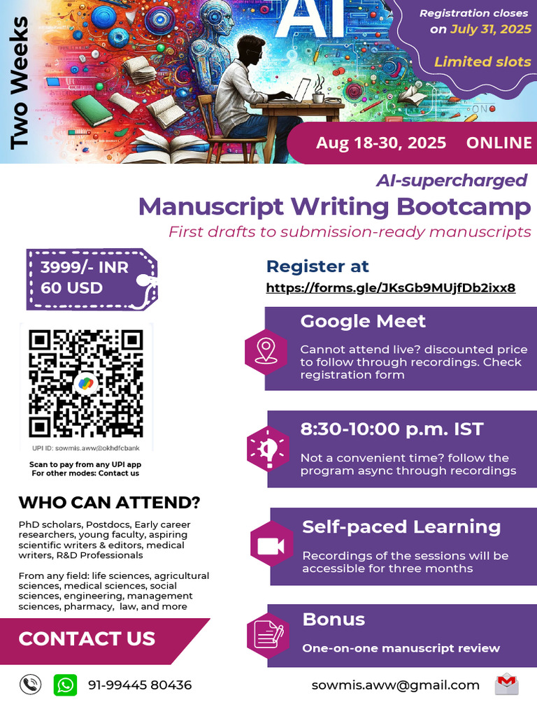 AI Manuscript Writing Bootcamp 2025 | PDF | Artificial Intelligence ...