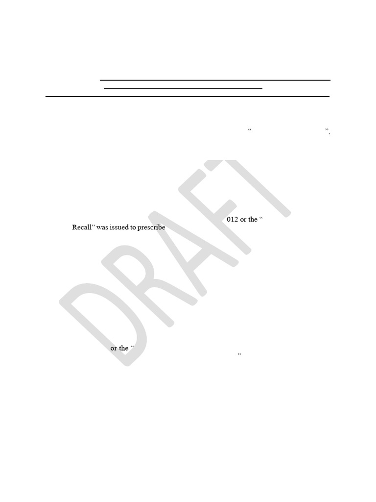 Draft For Comments Draft Policy e Recall System | PDF | Food And Drug ...