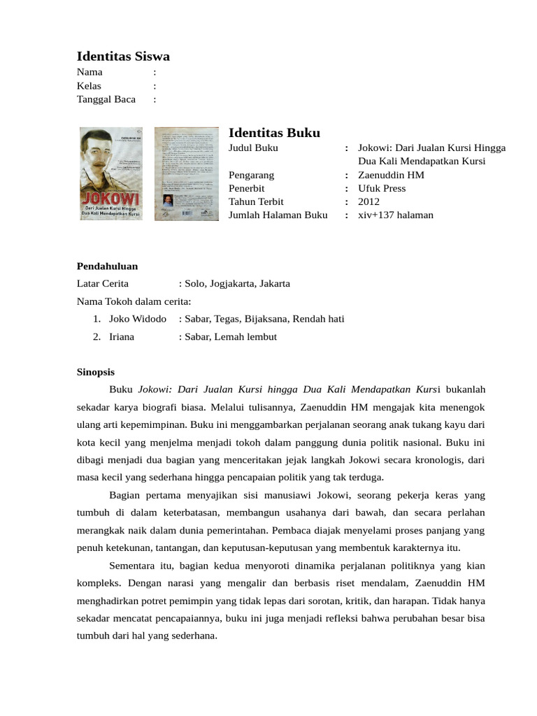 Contoh Resume Buku. | PDF