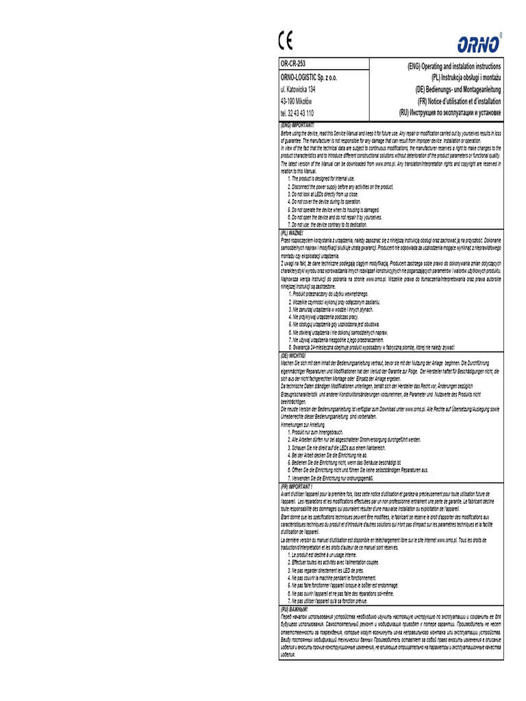 Instrukcja Obslugi | PDF