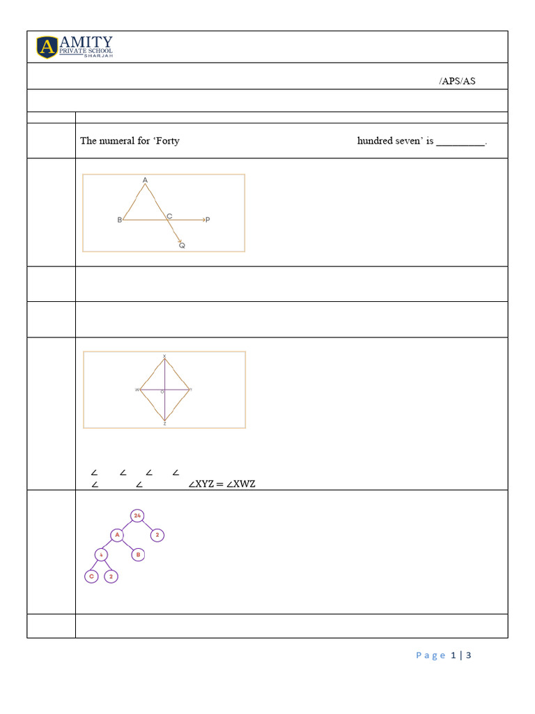 Skill Based Practice Worksheet 2 Pdf Elementary Geometry