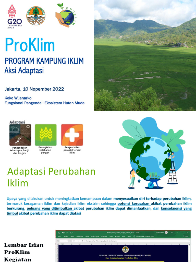 Proklim Enumerator Pengenalan Data Aksi Adaptasi 10 Nopember 2022 - Compressed | PDF