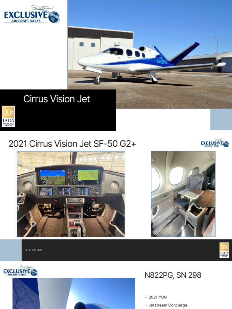 2021 Cirrus Vision Jet G2+ Specs | PDF | Aviation | Aircraft