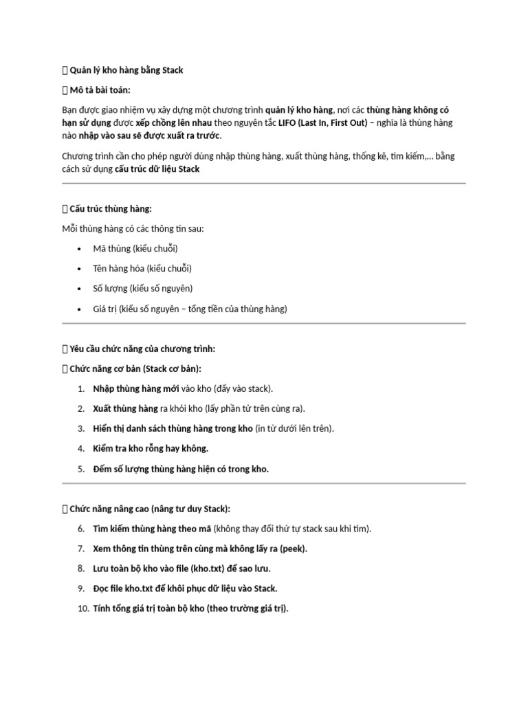 BTVN Ungdungstack | PDF