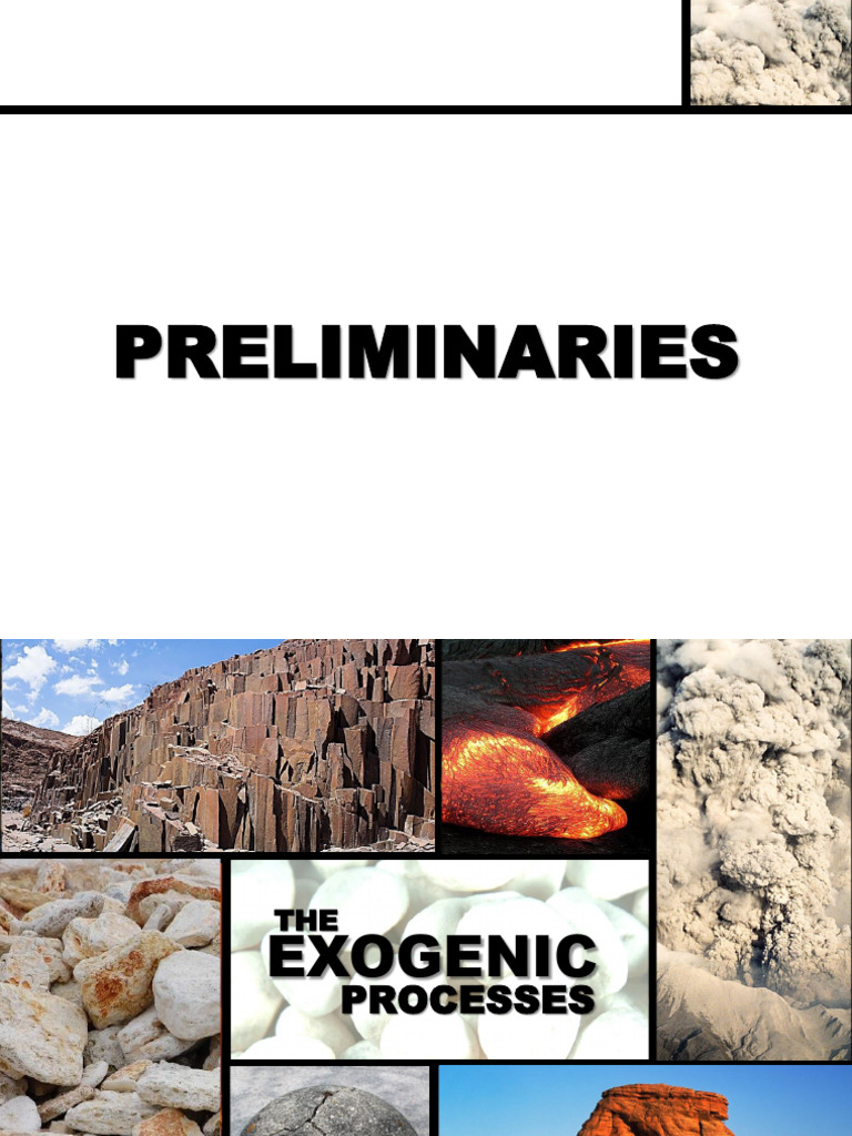 Exogenic Process G11 ELS W4 | PDF | Erosion | Weathering