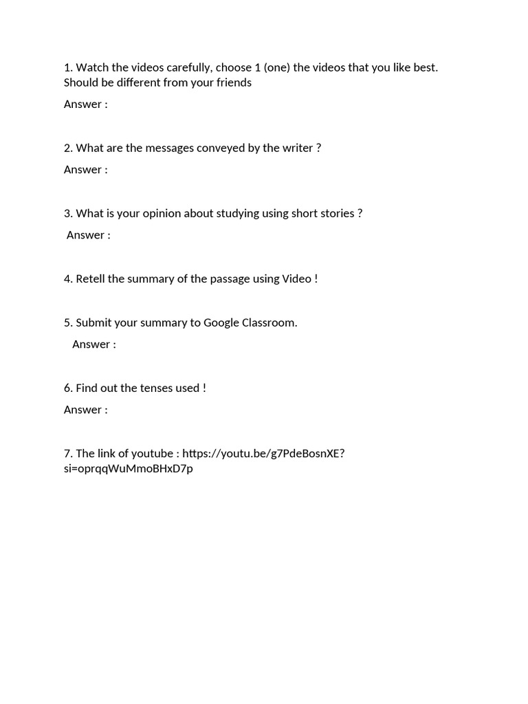English Language Assignments | PDF