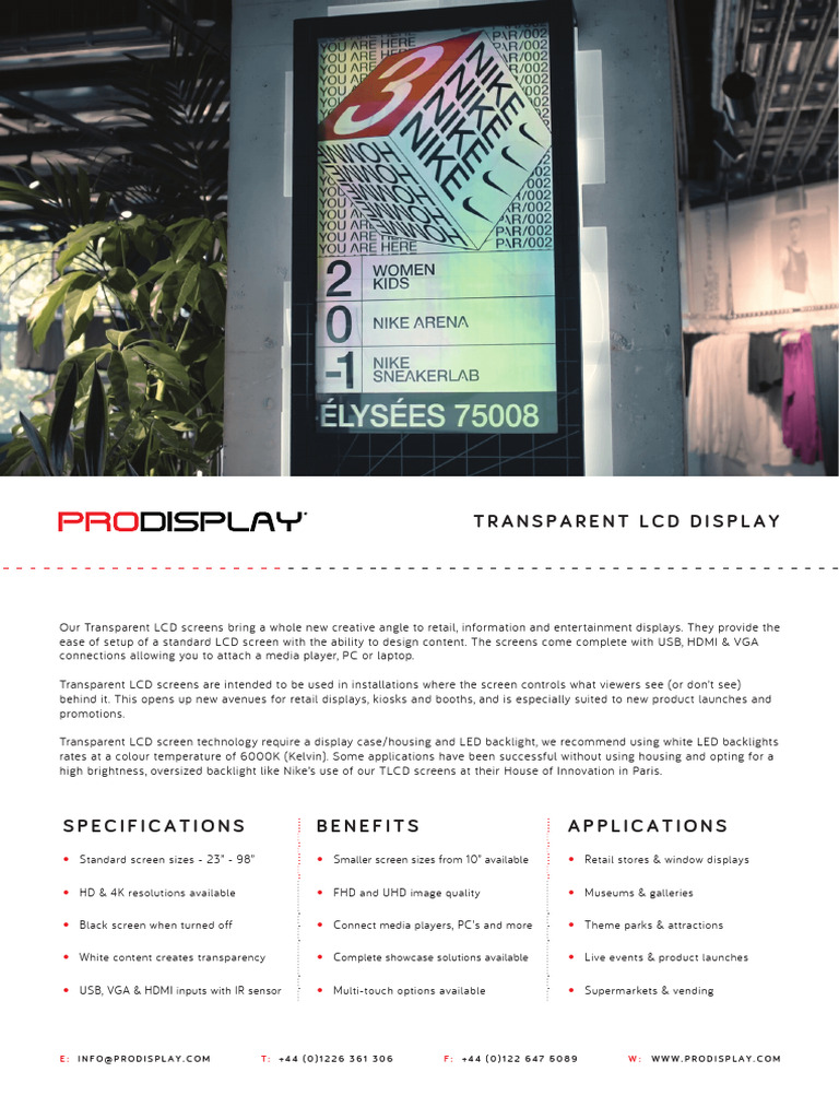 Innovative Transparent LCD Displays | PDF