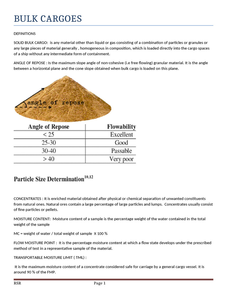 1.BULK CARGOES Hold Preparation | PDF | Cargo | Ships