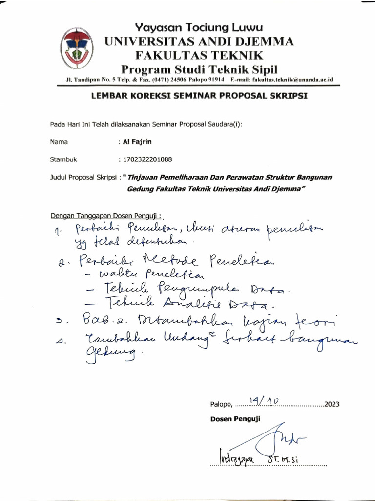 Lembar Koreksi | PDF