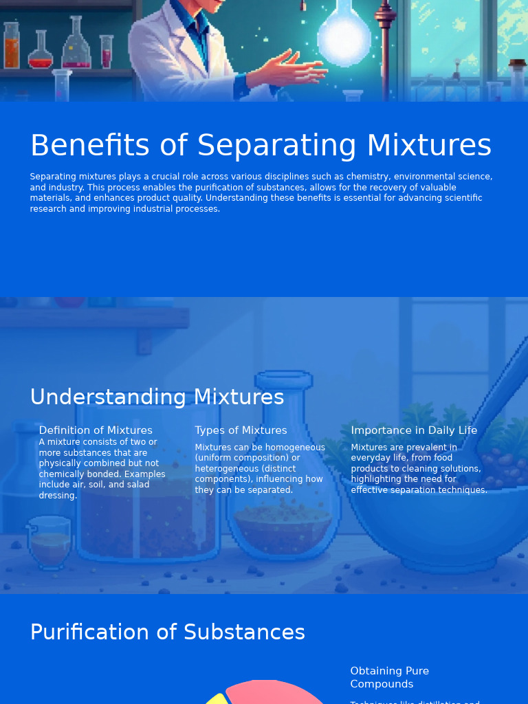 Benefits of Separating Mixtures | PDF | Mixture | Chemical Substances