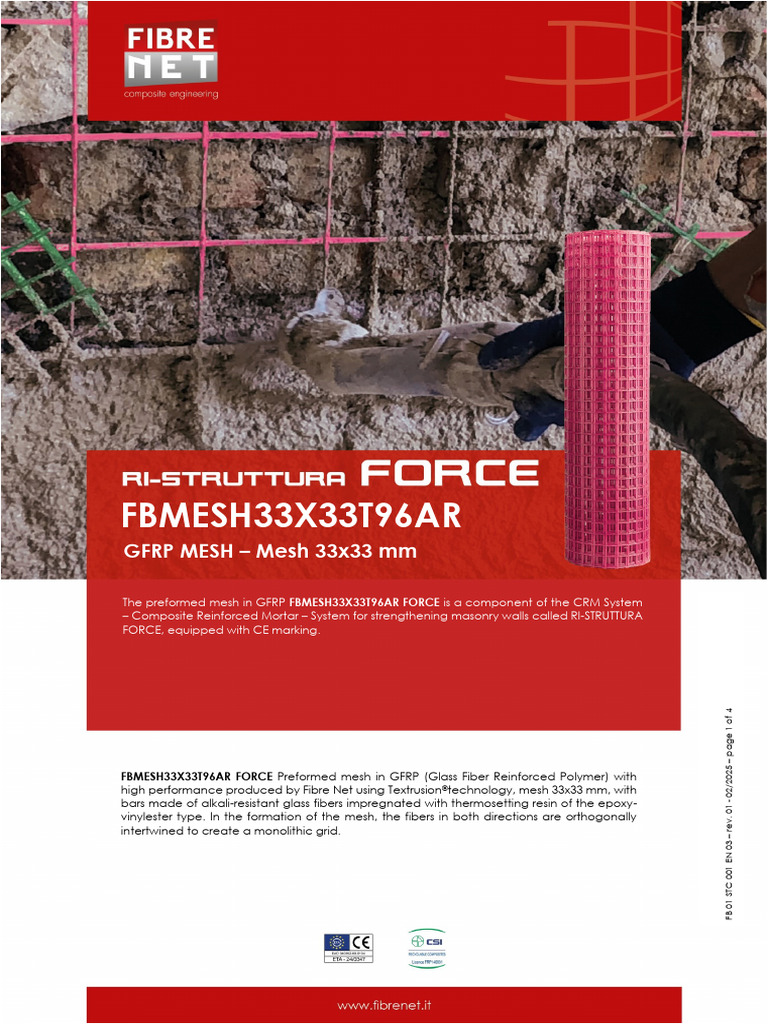 FB 01 STC 001 en 03 - Fbmesh33x33t96ar Force | PDF | Fiberglass | Fibre ...