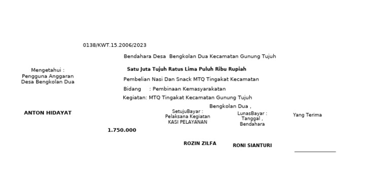 Kwitansi Merah | PDF