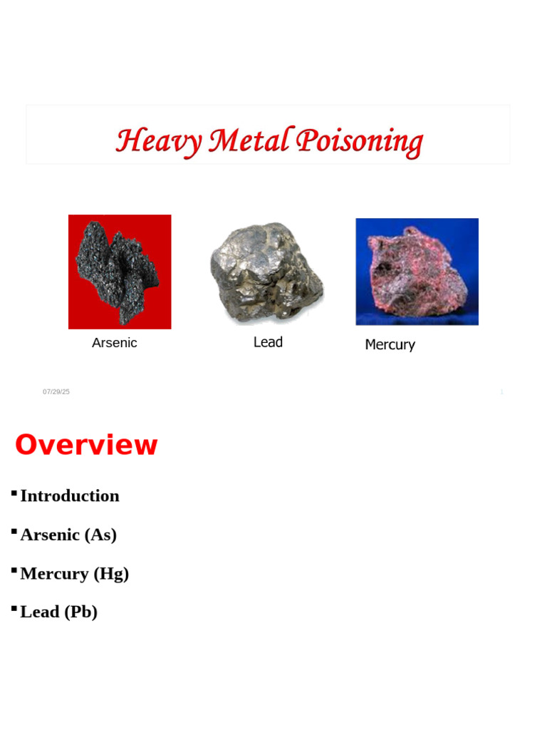 Heavy Metals Poisoning | PDF | Arsenic | Chemical Substances